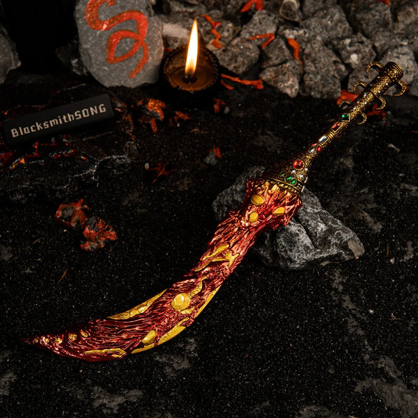Magma Blade Replica | Elden Ring Volcano Manor Weapon | 30cm Model ...